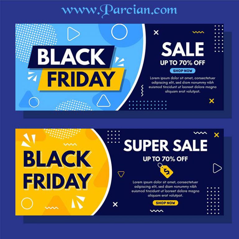 بنر بلک فرایدی طراحی آنلاین بنر تبلیغاتی فروشگاه اینترنتی بنر خام بنر ...