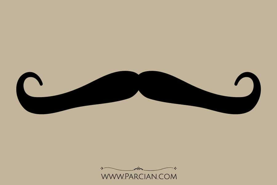 وکتور سیبیل کارتونی | وکتور سبیل مردانه | پارشن